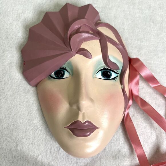 About Face | Wall Decor | Vintage Ceramic Clay Painted Theater Mask ...